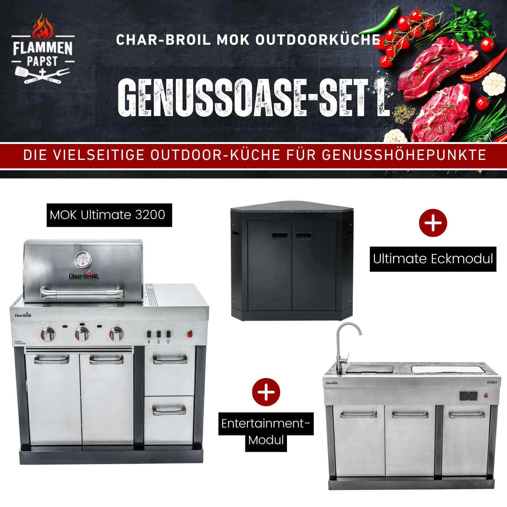 Char-Broil MOK Ultimate 3200 + Ultimate Entertainment - beim ...